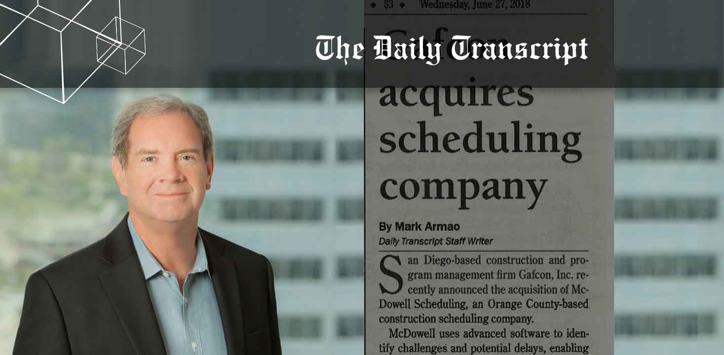 Gafcon Acquires Scheduling Firm - Gafcon